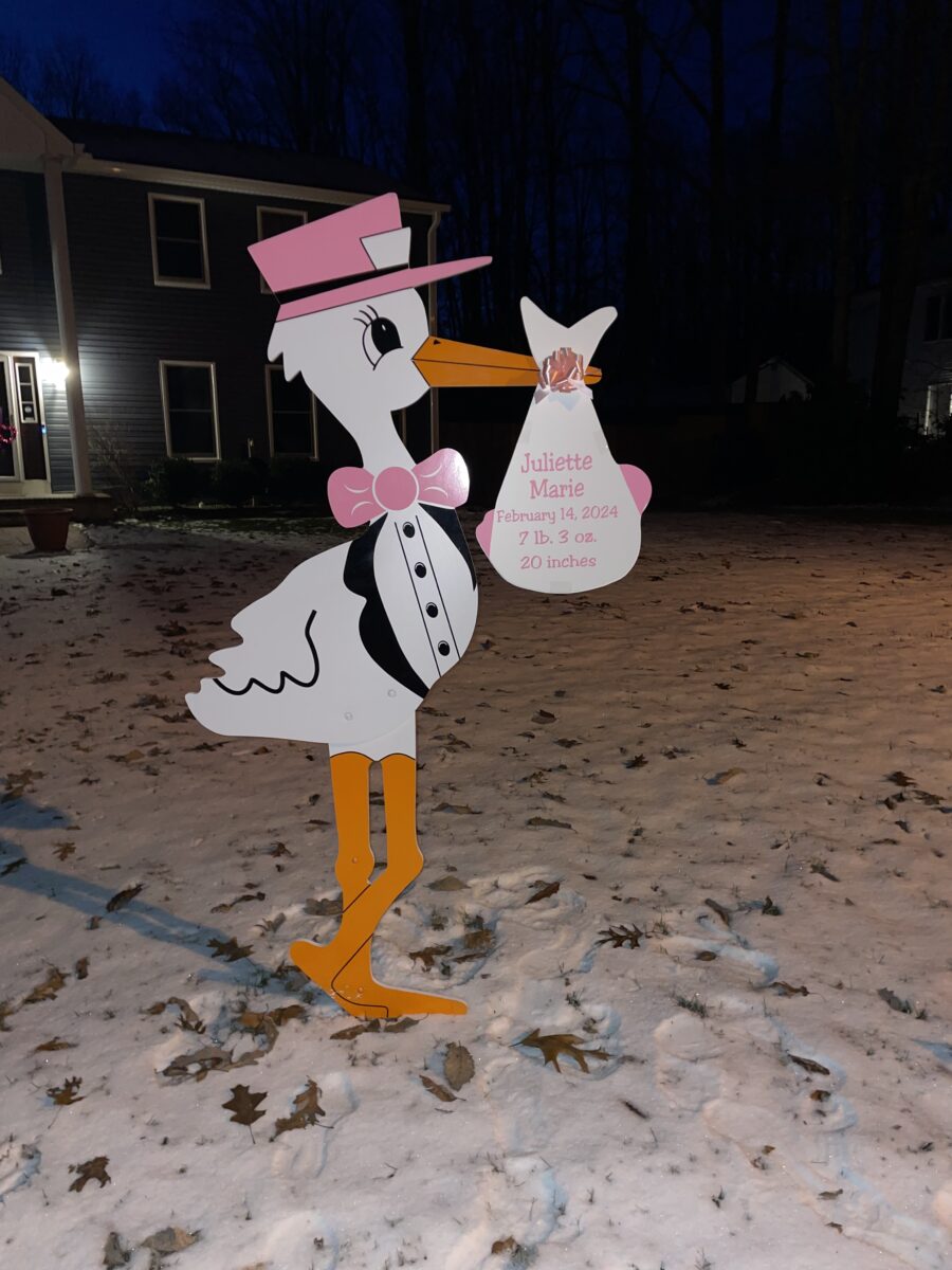 Girl Stork Sign Bayville - NJ Baby News